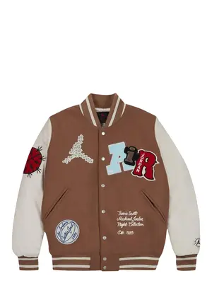 JORDAN X Travis Scott Varsity Jacket - Brown