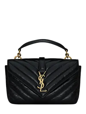 Saint Laurent College Mini Chain Bag - Black