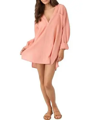 O'Neill Belizin Long Sleeve Cover-up Tunic - Canyon Clay
