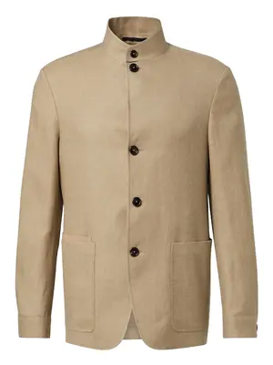 Zegna Zegna Il Conte Linen And Wool Jacket Grey