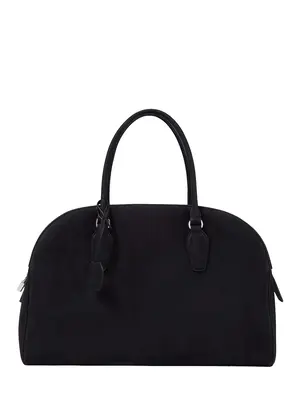 THE ROW India 15.75 Suede Tote Bag - Black
