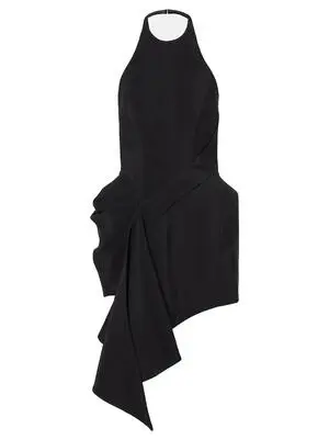 MUGLER Asymmetric Draped Mini Dress