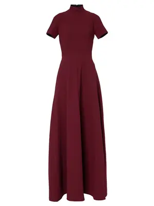 EMILIA WICKSTEAD Malinda Crêpe Gown - Burgundy