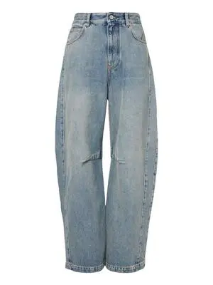 Loewe Anagram Barrel-leg Jeans - Blue
