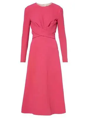 EMILIA WICKSTEAD Elta Crêpe Midi Dress - Red