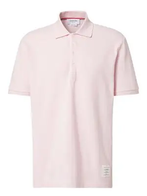 Thom Browne 4-bar Cotton Polo Shirt - Pink