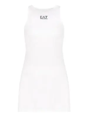 Emporio Armani Tennis Pro Dress In Ventus7 Technical Fabric - White