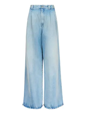 MAISON MARGIELA Cotton Wide-leg Jeans - Blue