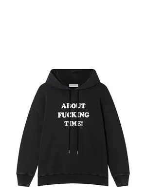Stella McCartney About Fucking Time! Hoodie - Washed Black