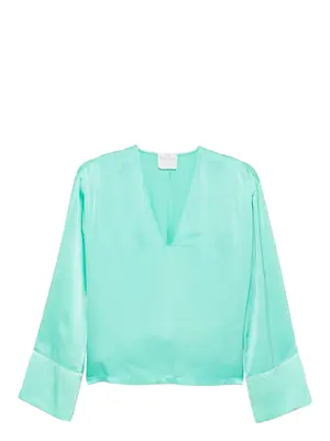 FORTE_FORTE Silk Blouse - Blue