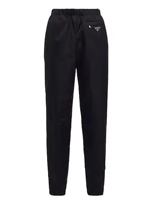 Prada Straight-leg Re-nylon Gabardine Trousers - Black