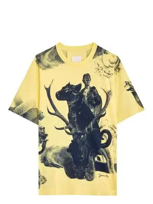 Givenchy Printed Cotton T-shirt - Yellow