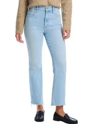 MOTHER Petites Lil' Hustler High Rise Cropped Flare Jeans - Ball In Your Court