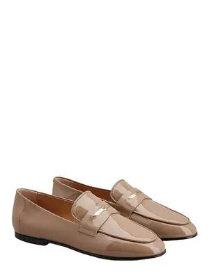 TOD'S Leather Loafer Flats - Open Beige