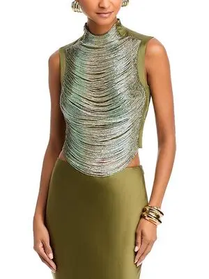 Cult Gaia Embellished Top Cedar Multi