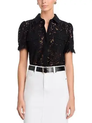 Generation Love Mina Lace Shirt Black