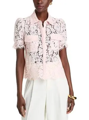 Generation Love Mina Lace Shirt - Petal Pink