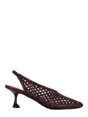 Proenza Schouler Tee Perforated Slingback Pump - Currant