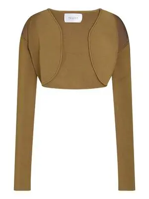 Galvan Atlanta Ribbed-knit Shrug - Light Brown