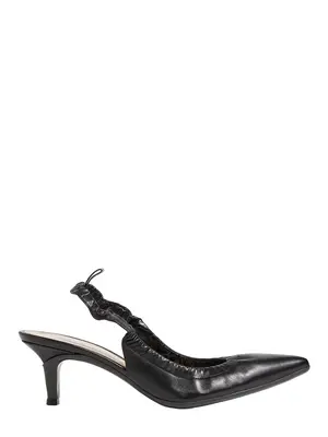 GIANVITO ROSSI Alina Leather Slingback Pumps - Black