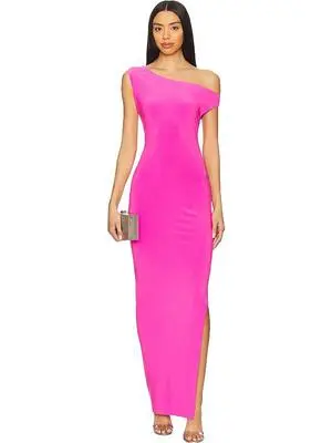 Norma Kamali X Revolve Drop Shoulder Fitted Gown - Pink