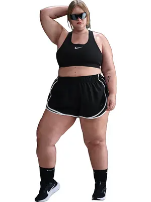 Nike Tempo Dri-fit Mid-rise 3" Brief-lined Running Shorts - Black