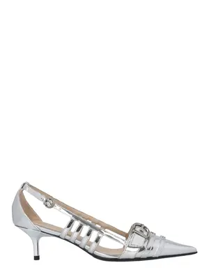 Pinko Multi-straps Leather Pumps - Silver