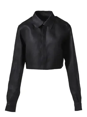 Rick Owens Cropped Jacket - Black