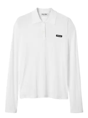 Miu Miu Jersey Polo Shirt - White