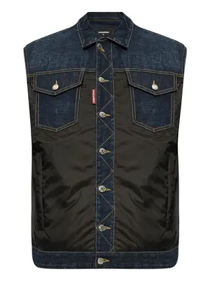 Dsquared2 Logo-tag Gilet - Blue