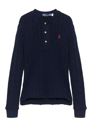 Polo Ralph Lauren Cable-knit Polo Shirt - Blue