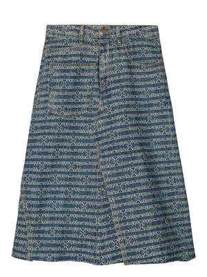 Tory Burch Denim Skirt - Blue