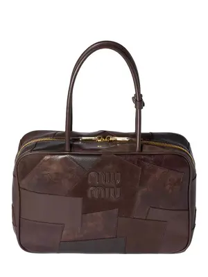 Miu Miu Leather Patchwork Bag - Brown