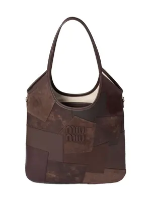 Miu Miu Ivy Leather Tote Bag - Brown
