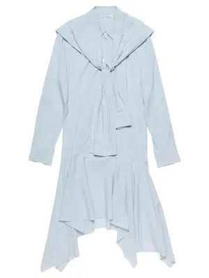 Acne Studios Striped Midi Shirt Dress - Blue