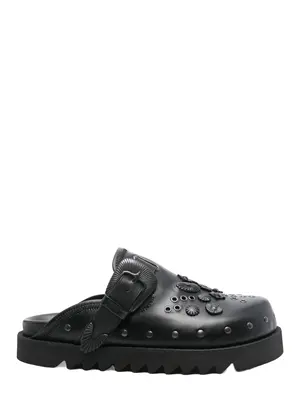 TOGA VIRILIS Studded Slippers - Black