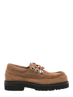 TOGA VIRILIS Studded Derby Shoes - Brown
