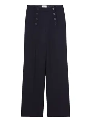 Claudie Pierlot Flared Sailor Trousers - Blue