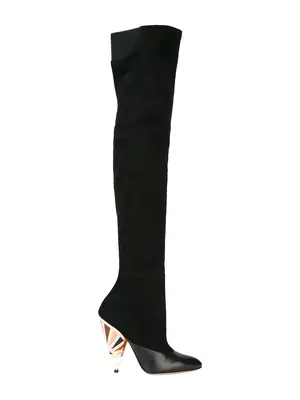 GIVENCHY Printed Heel Over-The-Knee Boots