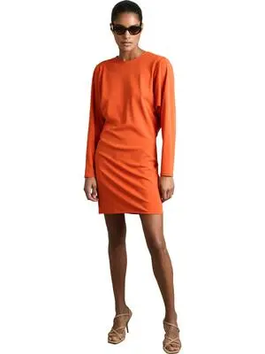 REISS Louise Mini Dress - Orange