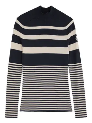 MONCLER Moncler Striped Intarsia Wool Top