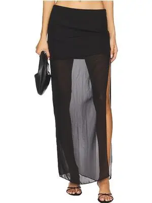 Nbd Elaina Maxi Skirt - Black