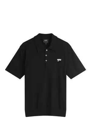 A.p.c. Gregorio Knitted Polo - Black