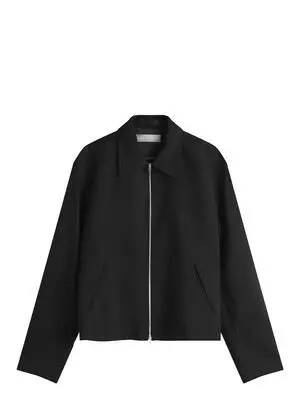 Our Legacy Wool Mini Zip Jacket - Black Worsted Wool