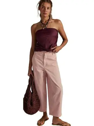 Free People We The Free Laydown Chino Pants Pink Chalk