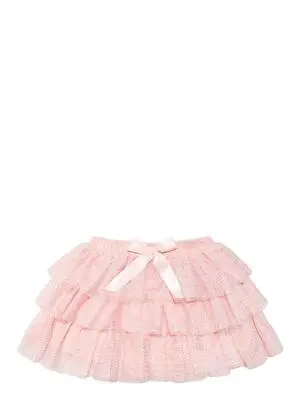 SWEET WINK Ballet Bow Tiered Tulle Tutu - Ballet Pink
