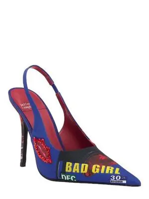 Jeffrey Campbell Surpass Slingback Pumps Bad Girl Combo