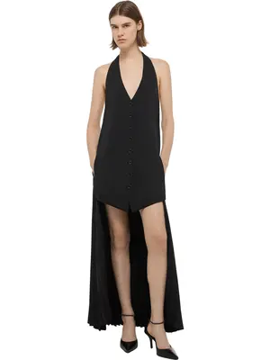 Helmut Lang Halter Vest Dress - Black