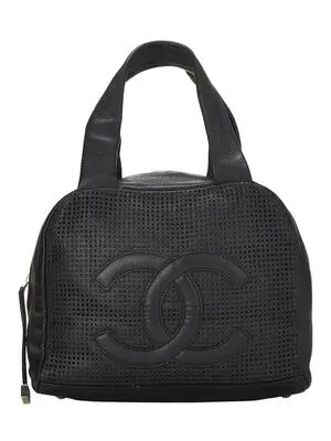 Chanel Caviar Perforated 'cc' Handbag - Black