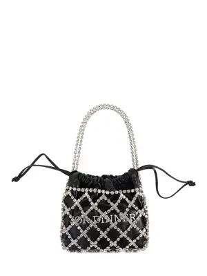Off-White Crystal-embellished Leather Tote - Black